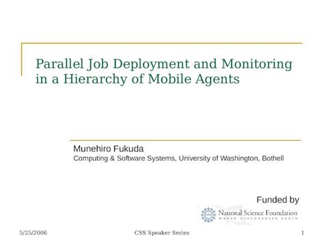 Ppt Parallel Job Deployment And Monitoring In A Hierarchy Of Mobile
