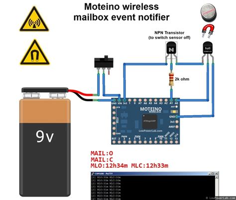 mailboxnotifier moteino based mail event notifier lowpowerlab