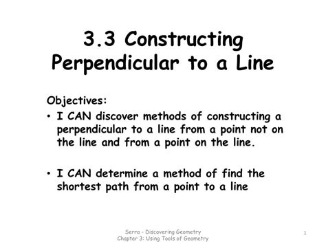 PPT Constructing Perpendicular To A Line PowerPoint Presentation ID