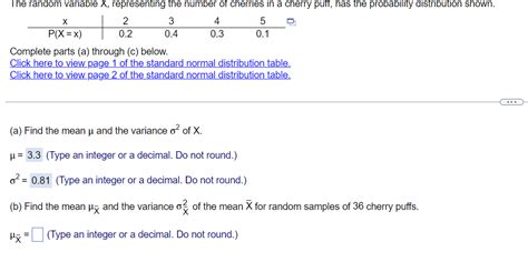 Solved The Random Variable X Representing The Number Of