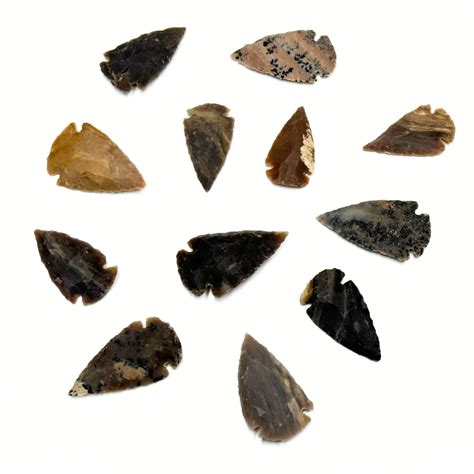 Hand Crafted Agate Arrowheads Traditional Bow Making Arrowheads