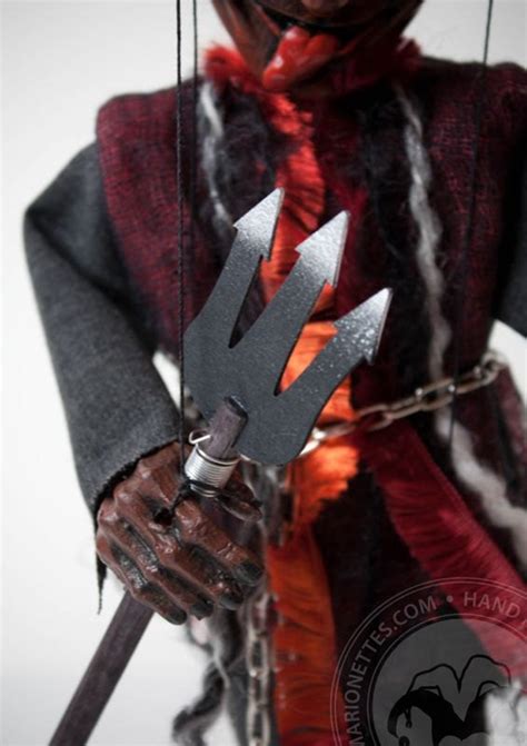 Devil Czech Marionette Puppet Handmade Figurine From Pargue Etsy