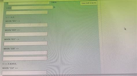 Solved Time Left 05907 Complete The Behavioral Vhdl Code
