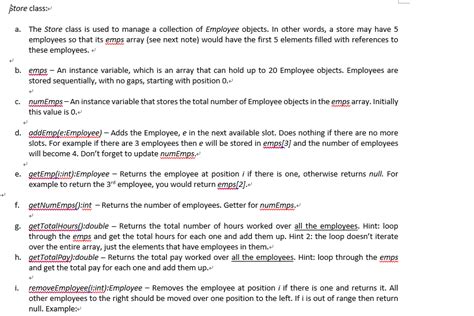 Solved Employee Storetester Mainargsstring Store Emps