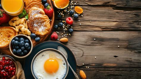 Ai Generated Breakfast Advertisment Background With Copy Space 36594636