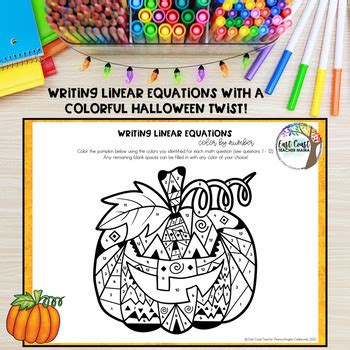 Writing Linear Equations Halloween By East Coast Teacher Mama TPT