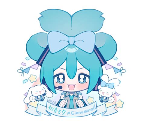 Hatsune Miku Cinnamoroll And Cinnamiku Vocaloid And More Drawn By Aki Danbooru