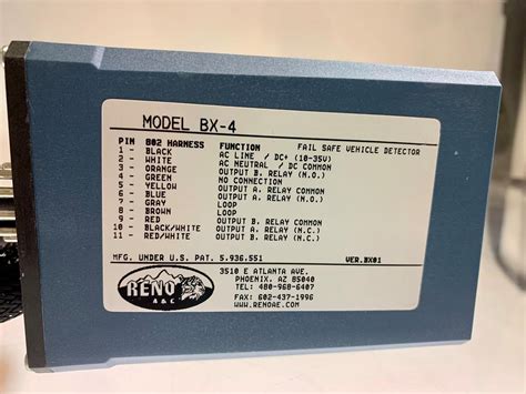 Reno Bx 4 Loop Detector