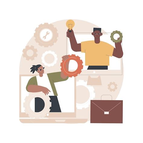 엔터프라이즈 아키텍처 추상 개념 그림 무료 벡터