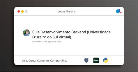 guia desenvolvimento backend universidade cruzeiro do sul virtual lucas martins sql