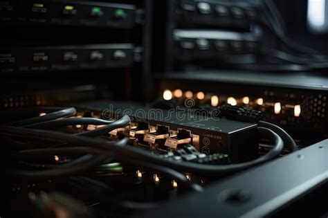 连接到交换机的网线 生殖 库存例证 插画 包括有 例证 数字式 连结 机架 信息 通信 线路 274571704