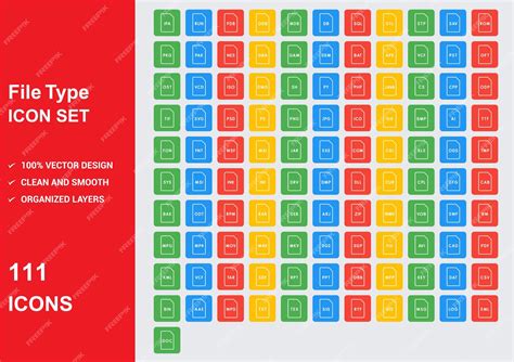 Premium Vector File Type Style Icons With White Background Free Vector