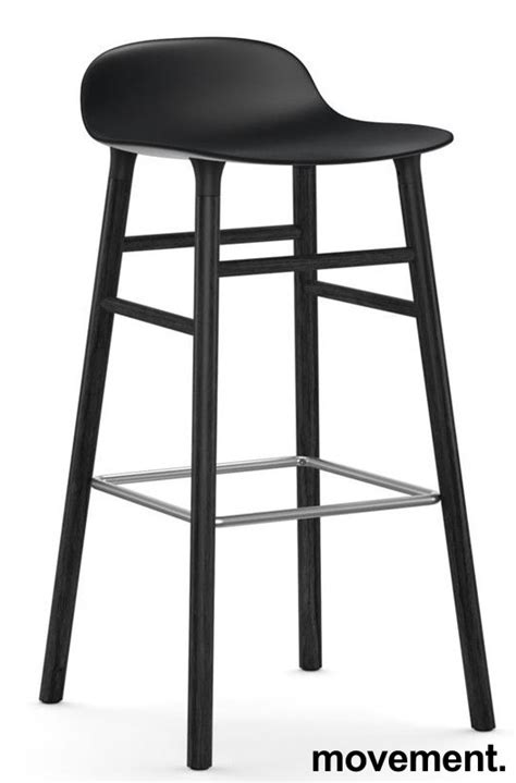 Solgtnormann Copenhagen Barstol Modellform Sort Setesort Eik Understell Sittehøyde 75cm Ny