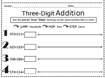 Open Number Line Addition By Montana Murphy Teachers Pay Teachers