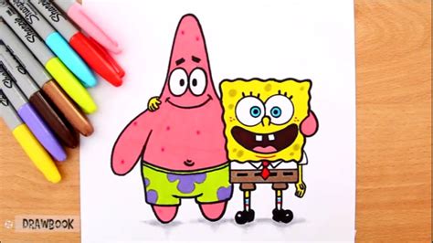 نقاشی باب اسفنجی و پاتریک برای کودکان آموزش نقاشی نقاشی خلاقانه