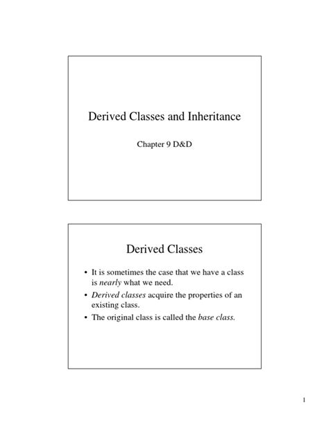 Derived Classes And Inheritance Chapter 9 Dandd Pdf Inheritance