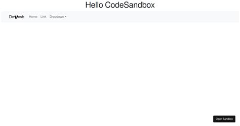 Navbar Using Bootstrap Responsive Codesandbox