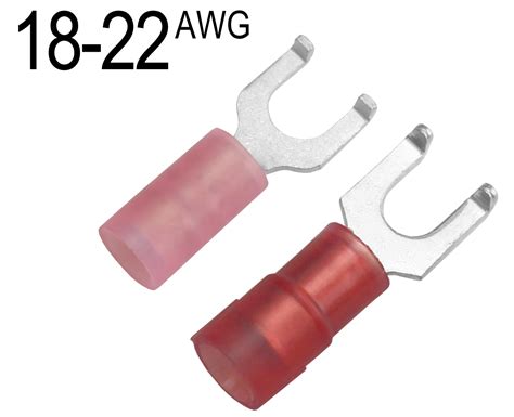 Flanged Fork Terminals For 22 Awg 18 Awg