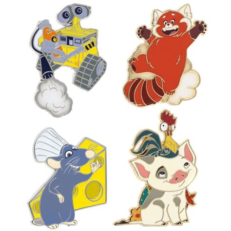 New Moana Ratatouille Turning Red And Wall E Pins At Pink A La Mode Disney Pins Blog