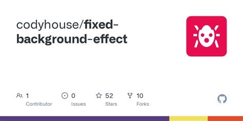 Github Codyhousefixed Background Effect