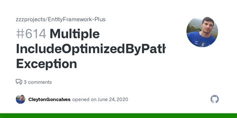 multiple includeoptimizedbypath exception · issue 614 · zzzprojects