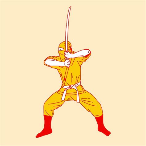 Premium Vector Simple Cartoon Illustration Of A Ninja 3