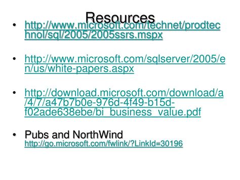 Ppt Sql Server 2005 Reporting Services Powerpoint Presentation Free