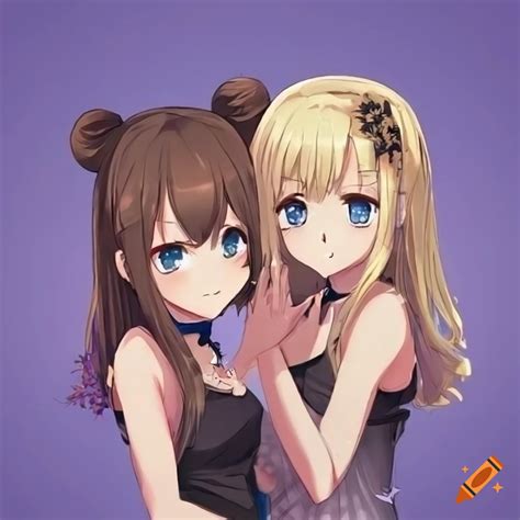 Two Anime Girl Best Friends