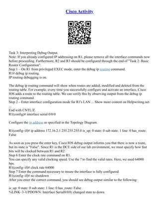 Cisco Activity PDF