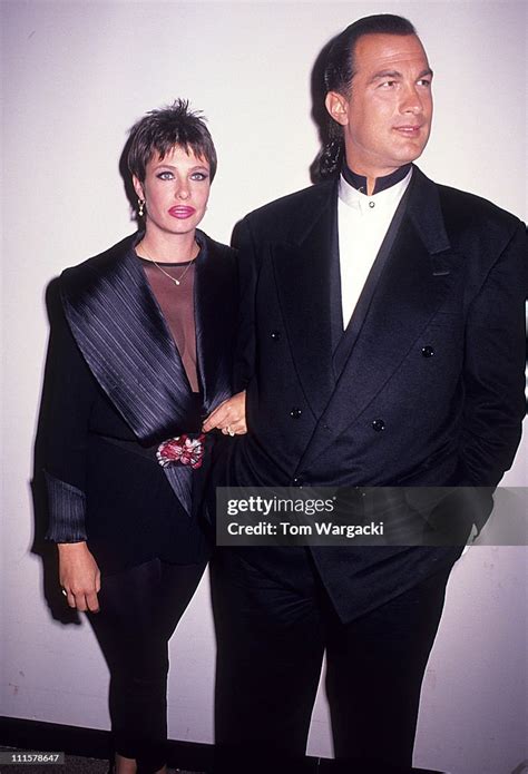 Steven Seagal And Kelly Lebrock At Film Premiere Of Out For Justice