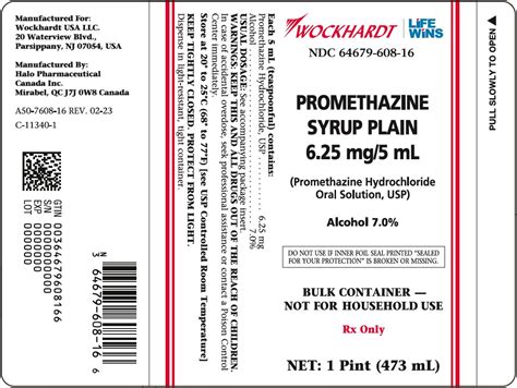 Promethazine Syrup Package Insert Prescribing Information