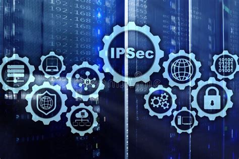 Ip Security Data Protection Protocols Ipsec Internet And Protection Network Concept Stock