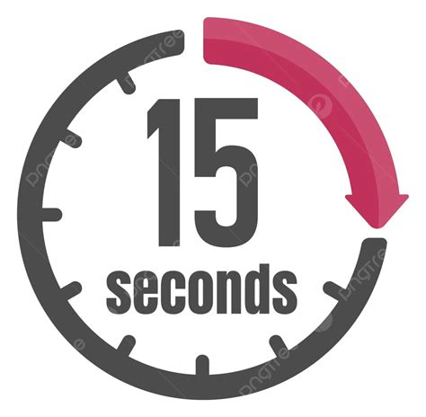 15second Timer Icon With Clock And Time Passage Vector Minute Web