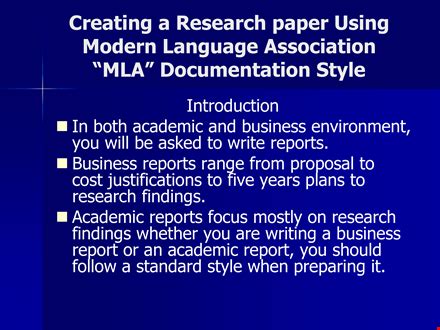 Research Paper Using Mla