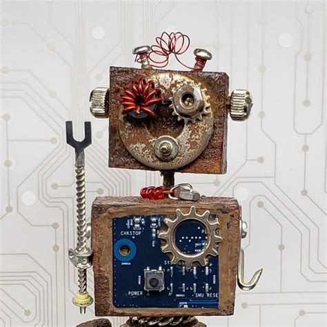 Robot Sculpture Etsy