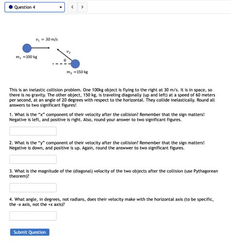 Solved This Is An Inelastic Collision Problem One 100kg