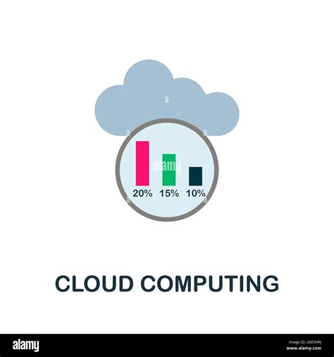 Cloud Computing Icon Flat Sign Element From Data Analytics Collection Creative Cloud Computing