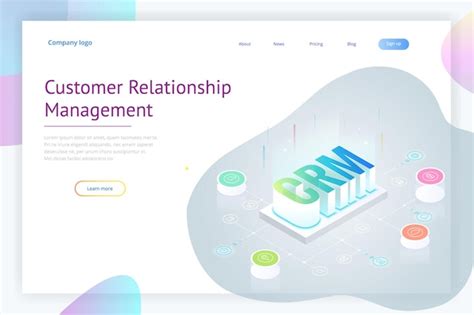 Premium Vector Isometric Crm Web Banner Customer Relationship Management Concept Business