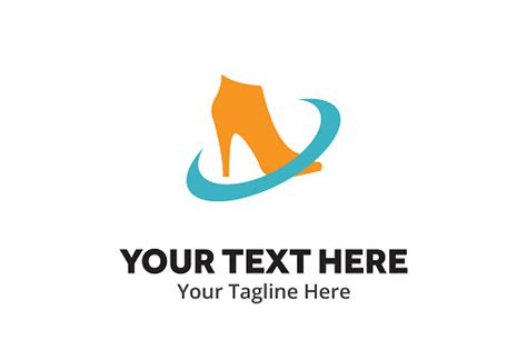 여성 신발 로고 여성 신발 간단한 로고 창조적 인 디자인과 플랫 스타일 색상 정체성과 비즈니스를위한 신발 로고 창조적 인 디자인