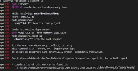 关于element ui 安装失败的问题解决方法 failed to apply patch for package element ui