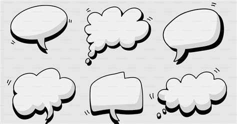 흰색 배경에 흰색 말풍선 무리 벡터 Unsplash의 그림 이미지