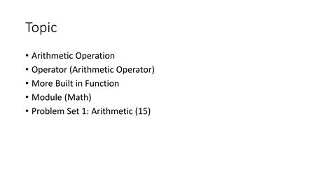 Lecture 1 Python Arithmetic Ewurc Ppt