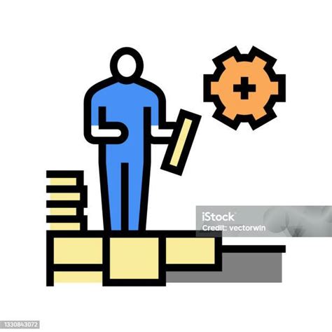 마스터 타일러 색상 아이콘 벡터 일러스트레이션 가리기에 대한 스톡 벡터 아트 및 기타 이미지 가리기 굽도리 널 기와 제작자 Istock