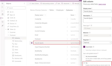 power automate insert a new option for a global or local option set