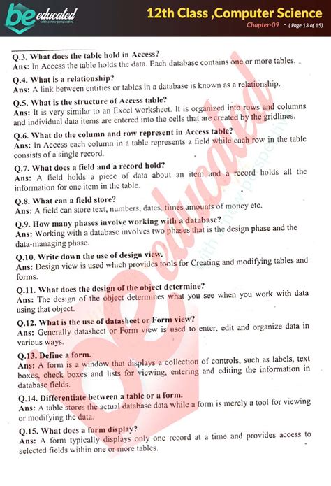 Chapter 9 Computer Science Ics Part 2 Notes Inter Part 2 Notes