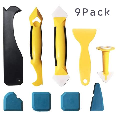 코킹 도구 키트 9 개 씰링 도구실란트 리무버9 In 1 코킹 노즐 주방 및 욕실 바닥 용 건설 도구
