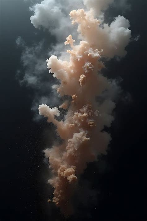 Vibrant Smoke Eruption Abstract Setting Visual Art Ethereal Atmosphere Close Up Creativity Stock