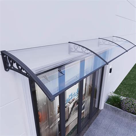 Curved Polycarbonate Outdoor Door Canopy Uv Resistant Garden Rain