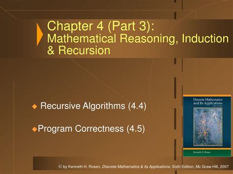Ppt Chapter 4 Part 3 Mathematical Reasoning Induction And Recursion Powerpoint Presentation