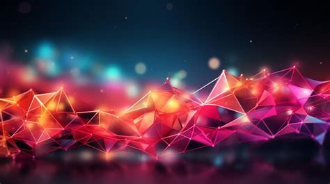 Premium Ai Image Connected Polygons Plexus Vector Background Digital